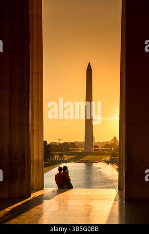 Lincoln Memorial Neoclassical Marble From Washington Monument ...
