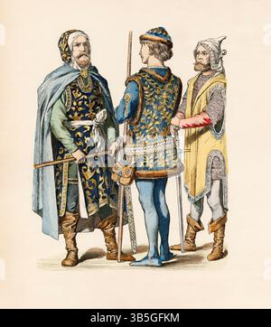 History of Germany. Middle Ages. 1400-1450. From left to right, 1: lady ...