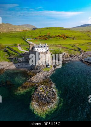 Aerial view from drone of Mingary Castle hotel at Kilchoan ...
