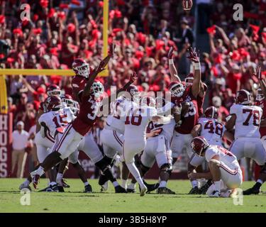 Alabama place kicker Will Reichard (16) kicks a field goal from the ...