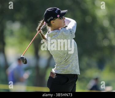 Jennifer Kupcho tees off during the first round of the LPGA Chevron ...