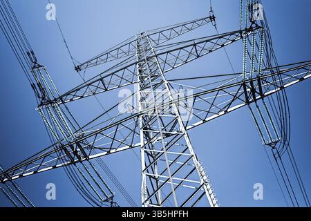 Hochspannungsmast, Stromkosten, Stromausfall, Stromnetz *** High ...