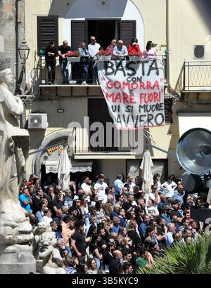 Monreale, . 02nd May, 2025. Palermo. Funeral in Monreale of the three ...