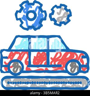 engine installing car icon doodle illustration Stock Vector Image & Art ...