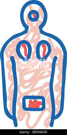 decubitus ulcers disease color icon vector illustration Stock Vector ...