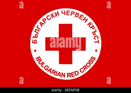 Sofia, Bulgaria - April 20, 2016: Bulgarian Red Cross icon with titles ...