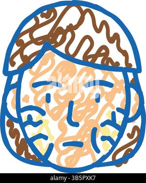 shoulders dry skin doodle icon sketch vector. shoulders dry skin sign ...