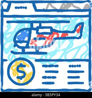buying helicopter online color icon vector illustration Stock Vector ...