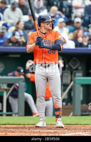 Houston Astros center fielder Chas McCormick catches a line drive by Washington Nationals' Paul ...