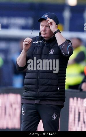 Falkirk manager John McGlynn during the William Hill Premiership match at Ibrox Stadium, Glasgow ...