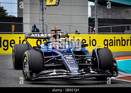 Alexander Albon of Thailand driving the (23) Atlassian Williams Racing ...