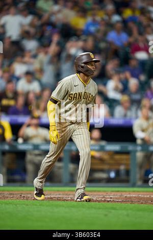 San Diego Padres shortstop C.J. Abrams throws to first during a ...
