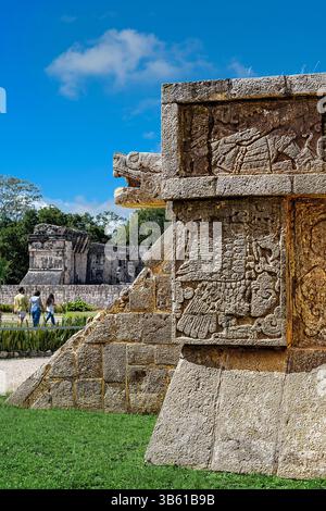 Serpent Head, Venus Platform, Chichen Itza, UNESCO World Heritage Site ...