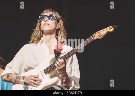 Maia Friedman of Dirty Projectors Rock band performs live on stage at ...