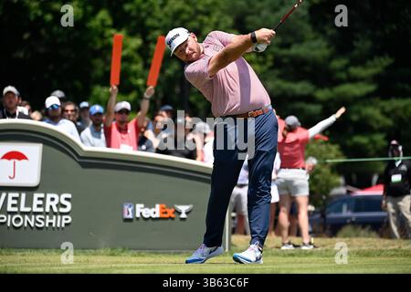 Matthew NeSmith his tee shot on the fifth hole of the South Course at ...
