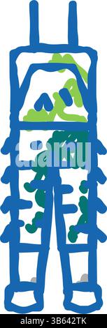 camouflage pants for hunting color icon vector illustration Stock ...