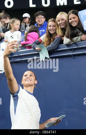 United States forward Lynn Biyendolo (6) in action during the first ...