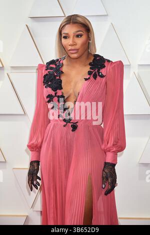 Serena Williams arrives at the Oscars on Sunday, March 27, 2022, at the ...