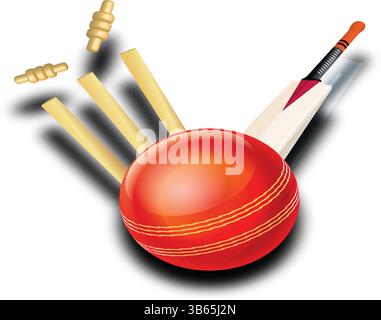 Cricket Vector Illustration Vector Icon Cricket sports Item icon Doodle ...