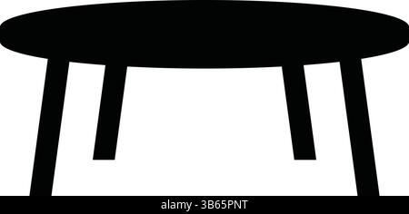 minimalist round table icon vector illustration symbol design Stock ...
