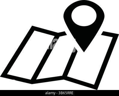 Map marker, map pin location, address icon vector illustration. Stock ...