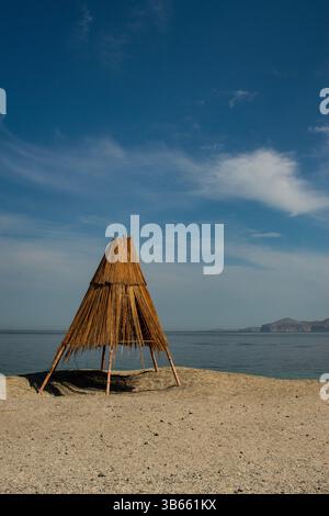 relax near sky in oman coastline sea ocean gulf rock and beach Stock ...