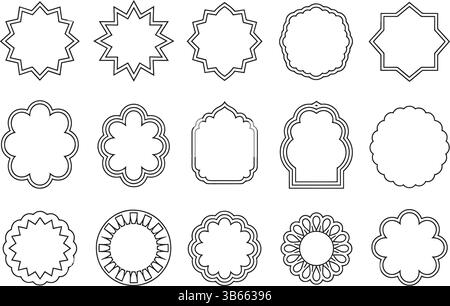 Decorative Frame Icon Set – Elegant Borders and Design Elements Stock ...