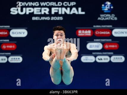 Jordan Houlden of Britain competes in the men's 3m springboard diving ...