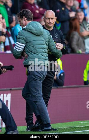 Alex Neil, manager of Millwall FC paces the line during the Sky Bet ...
