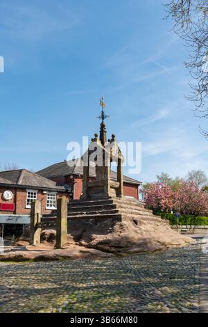 Lymm Cross at Lymm Village, Warrington, Cheshire Stock Photo - Alamy