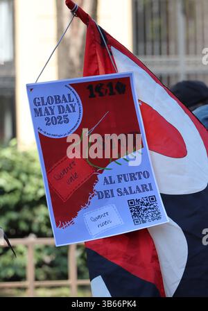 MILAN, ITALY - MAY 1: labor day held in Milan on May 1, 2013. Every ...