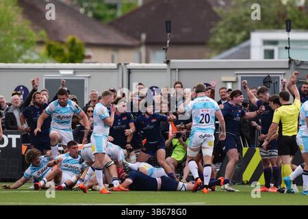 Edinburgh Rugby players celebrates turning the ball over during the ...