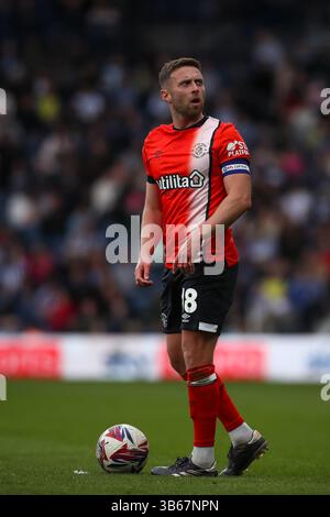 Jordan Clark of Luton Town during the Sky Bet Championship match ...