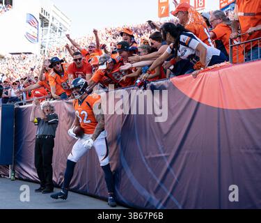 Denver Broncos tight end Eric Tomlinson (87) scores a touchdown against ...