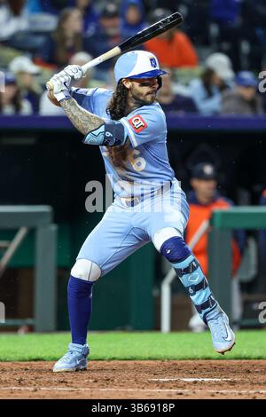 Kansas City Royals' Jonathan India during a baseball game against the ...
