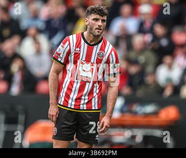 Thomas Cannon of Sheffield United during the Sky Bet Championship match ...