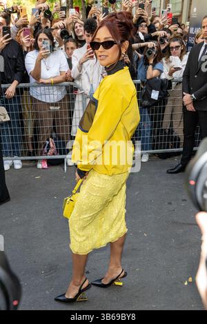 Canadian actress and model Shay Mitchell at the Fendi fashion show of ...