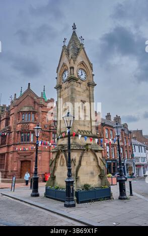 The clock tower in Penrith market square, Cumbria, England, UK Stock ...