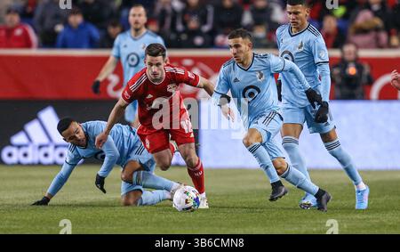 Dylan Nealis (13) of New York Red Bulls seen in action during the ...