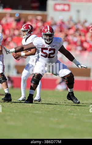 Alabama offensive lineman Tyler Booker (OL03) poses for a portrait at ...