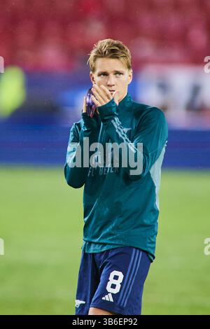 Martin Odegaard of Arsenal FC gestures during the UEFA Champions League ...