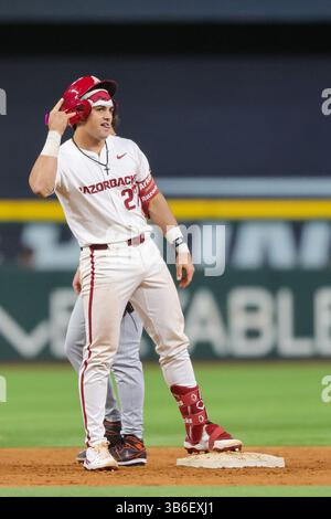 February 23, 2024: Razorback designated hitter Ryder Helfrick #27 ...