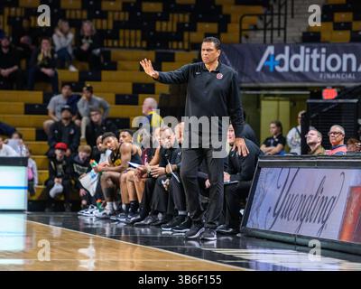 Bethune-Cookman head coach Reggie Theus watches on during an NCAA ...