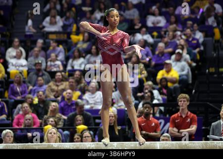 Alabama's Shania Adams during an NCAA gymnastics meet on Friday, Jan ...