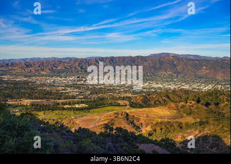 Sunset View of Burbank, California from Mt. Lee Stock Photo - Alamy