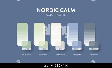 Color palette in calm colour theme collections. Color inspiration or ...