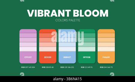 Color palette in calm colour theme collections. Color inspiration or ...