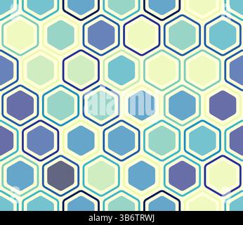Hexagon Pattern. Bold rounded hexagons mosaic pattern. Hexagon cells ...