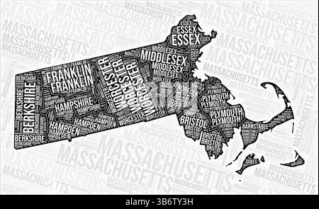 California counties map word cloud. California region names. Black and ...