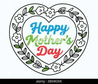Mother's Day Icon. Blue Frame Design. Vector Illustration Stock Vector ...